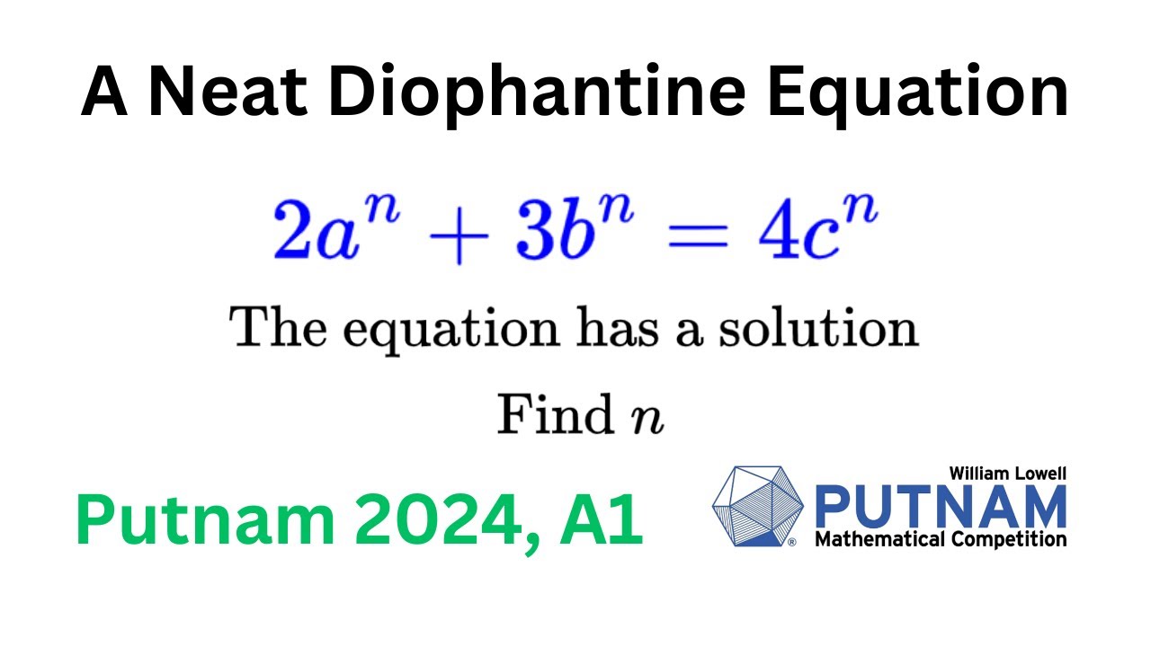 Putnam 2024, A1, A Neat Diophantine Equation - YouTube