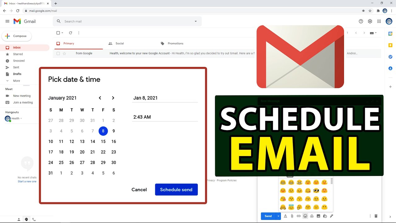 How to Send Schedule Email in Gmail - YouTube
