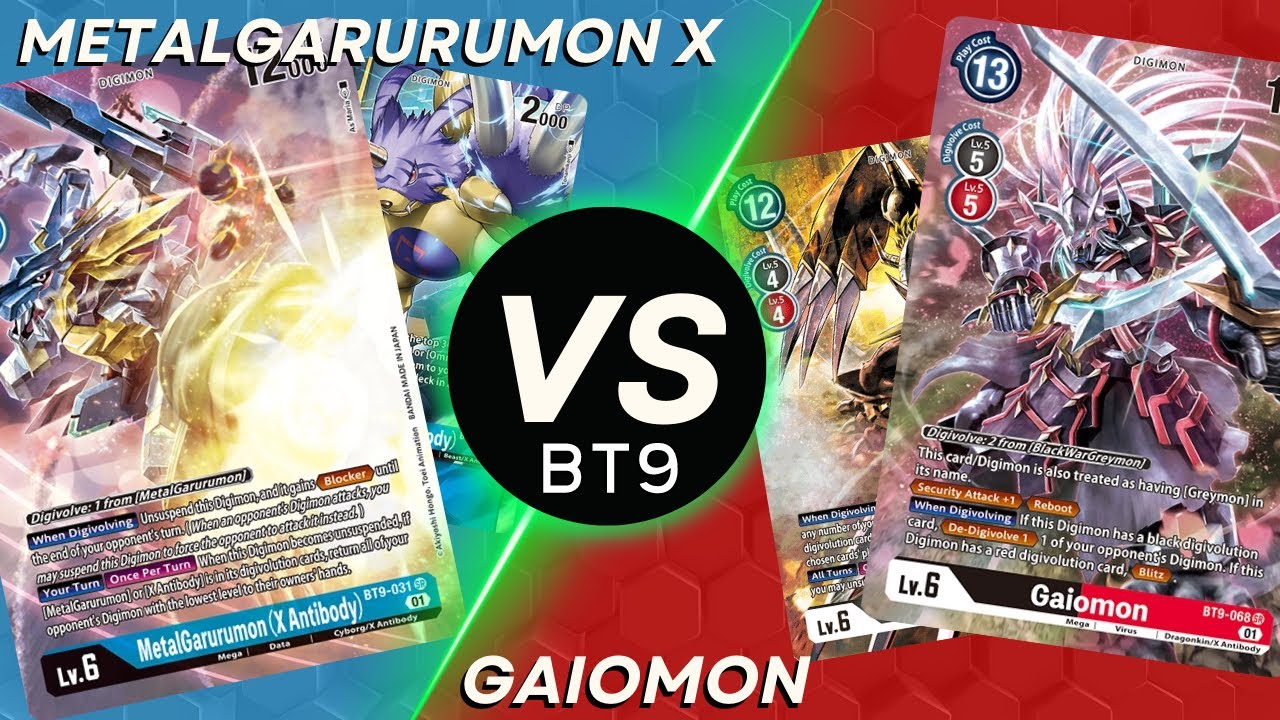 Digimon TCG [BT9] MetalGarurumon X VS Gaiomon - YouTube