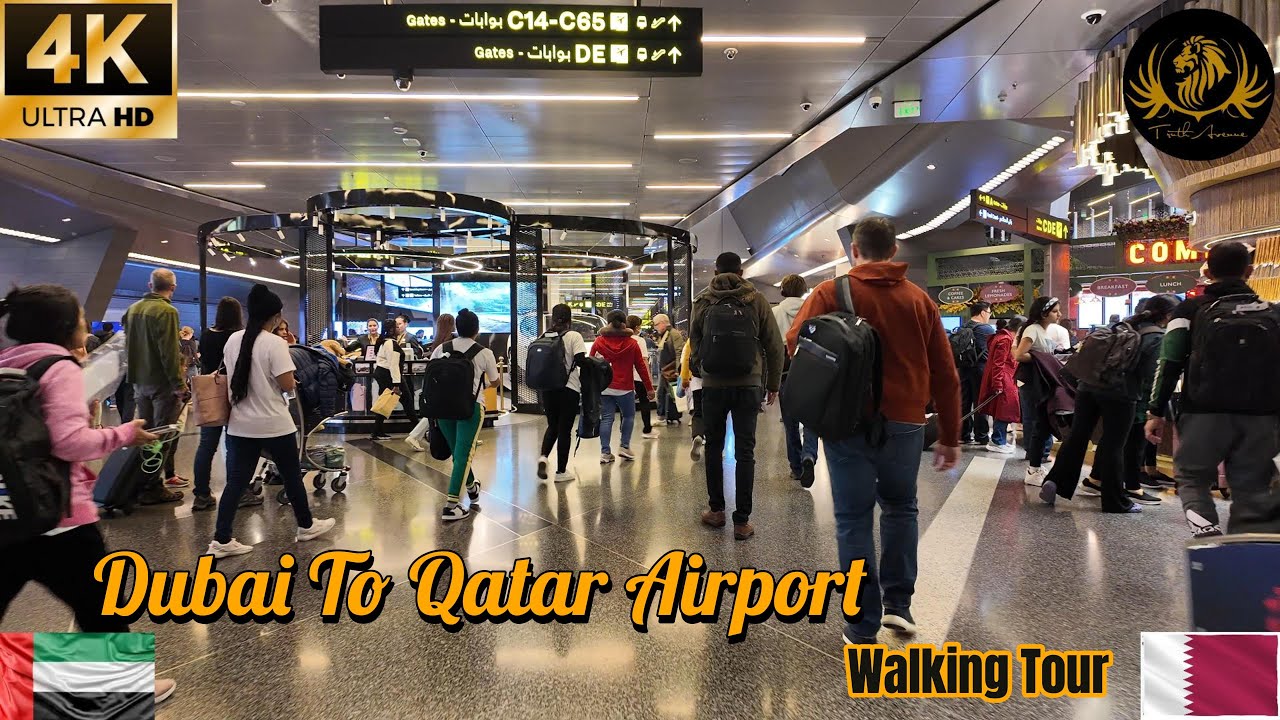 Dubai 🇦🇪 And Qatar 🇶🇦 Airport Walking Tour 4K - YouTube
