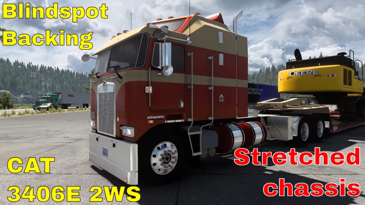 Custom Kenworth K100e (Relocating a Hydraulic Excavator) CAT 3406E 2WS ...