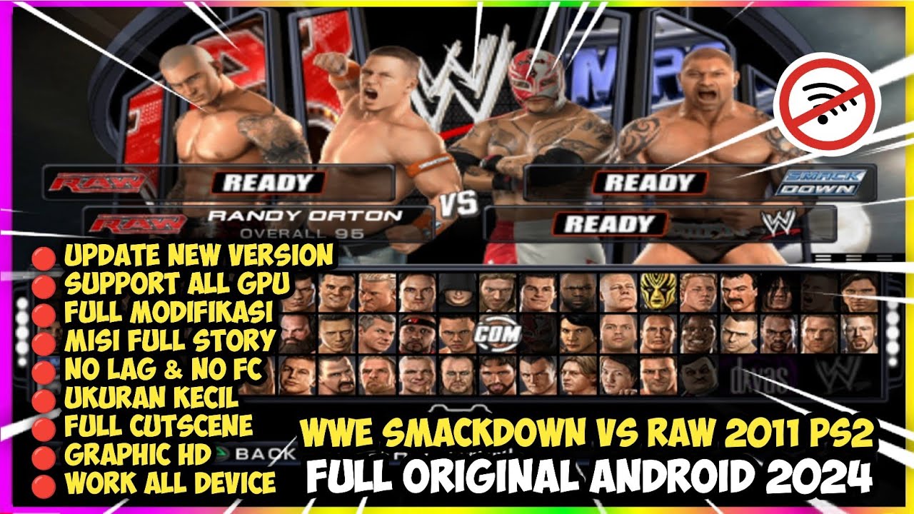 Game Wwe SmackDown Vs Raw 2011 Ps2 Aethersx2 Full Character Ukuran ...