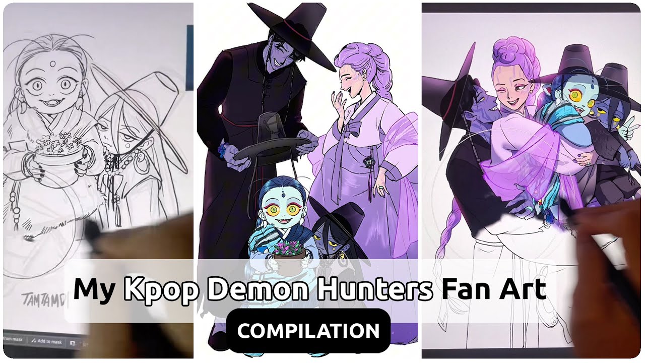 My Kpop Demon Hunters Fan Art Compilation - YouTube