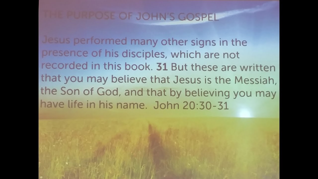 John 20 30 31 The Purpose Of John s Gospel YouTube