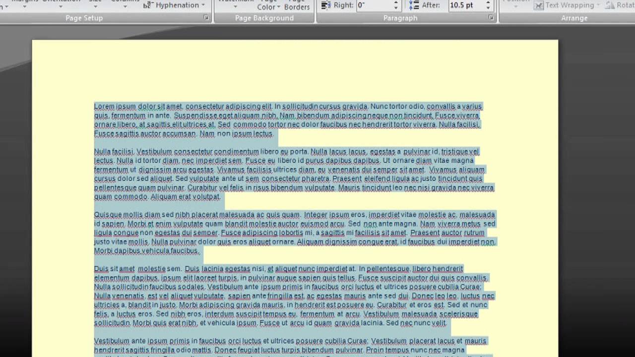 How to Apply Color to the Entire Page in Microsoft Word : Microsoft ...