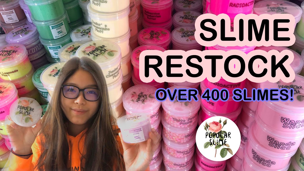PopularSlime HUGE Slime Restock! Over 400 Slimes - YouTube