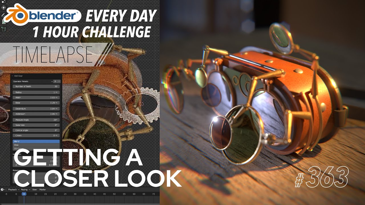 Model Texture and Light a Steampunk Scene - Blender Every Day #363 ...