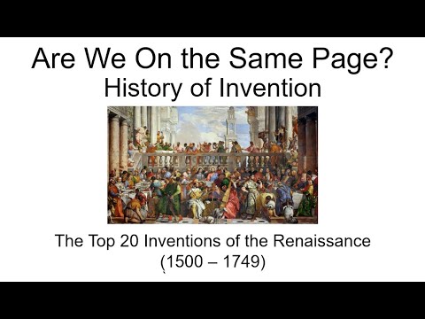 The Top 20 Inventions of the Renaissance (1500 - 1749) - YouTube