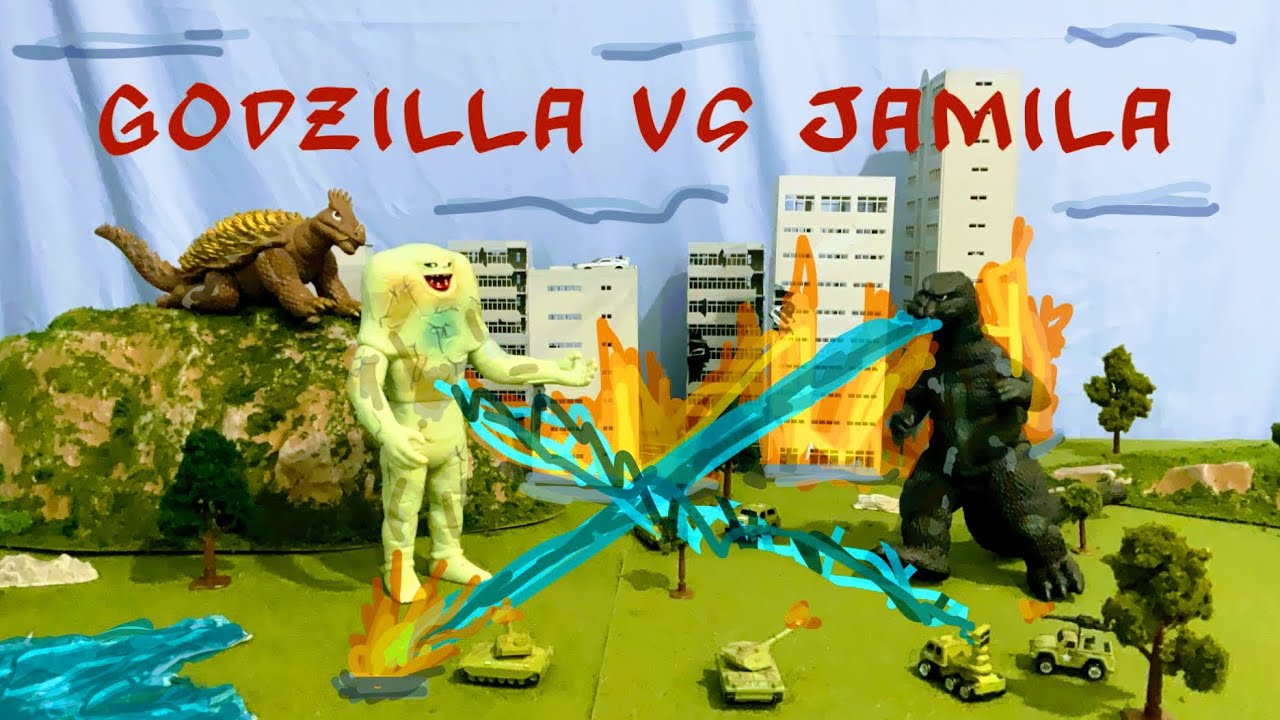 Stop motion Godzilla vs Jamila - YouTube