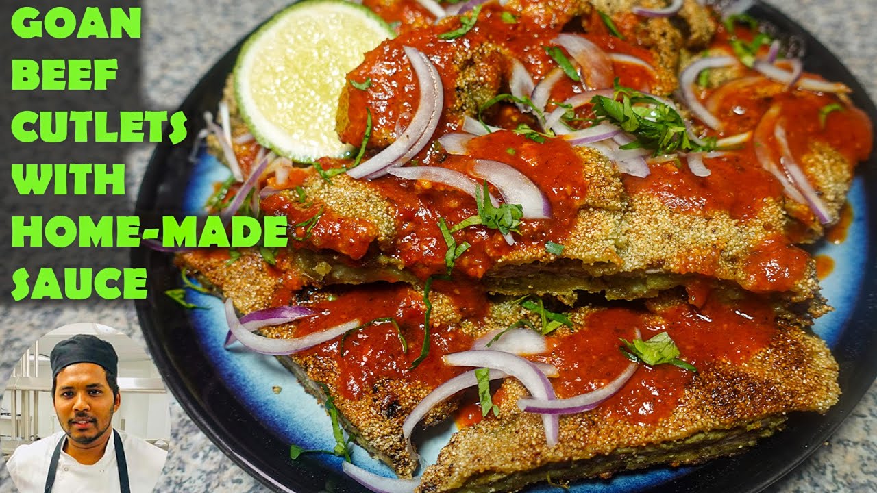 Goan Beef Cutlets With Delicious Home-Made Sauce | Crispy Goan Beef ...