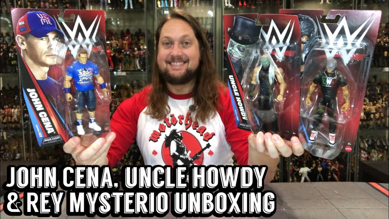 John Cena, Uncle Howdy & Rey Mysterio Main Event 162 Unboxing! - YouTube