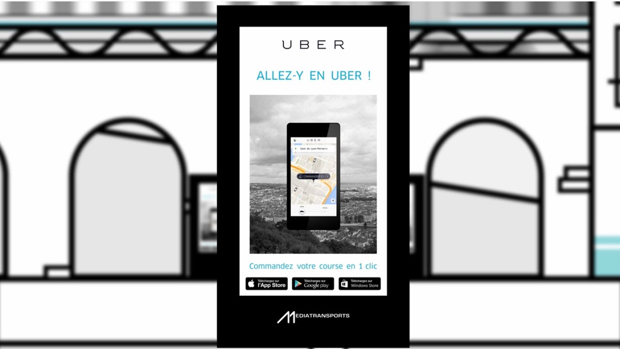 Uber - Digital OOH campaign in Lyon - YouTube