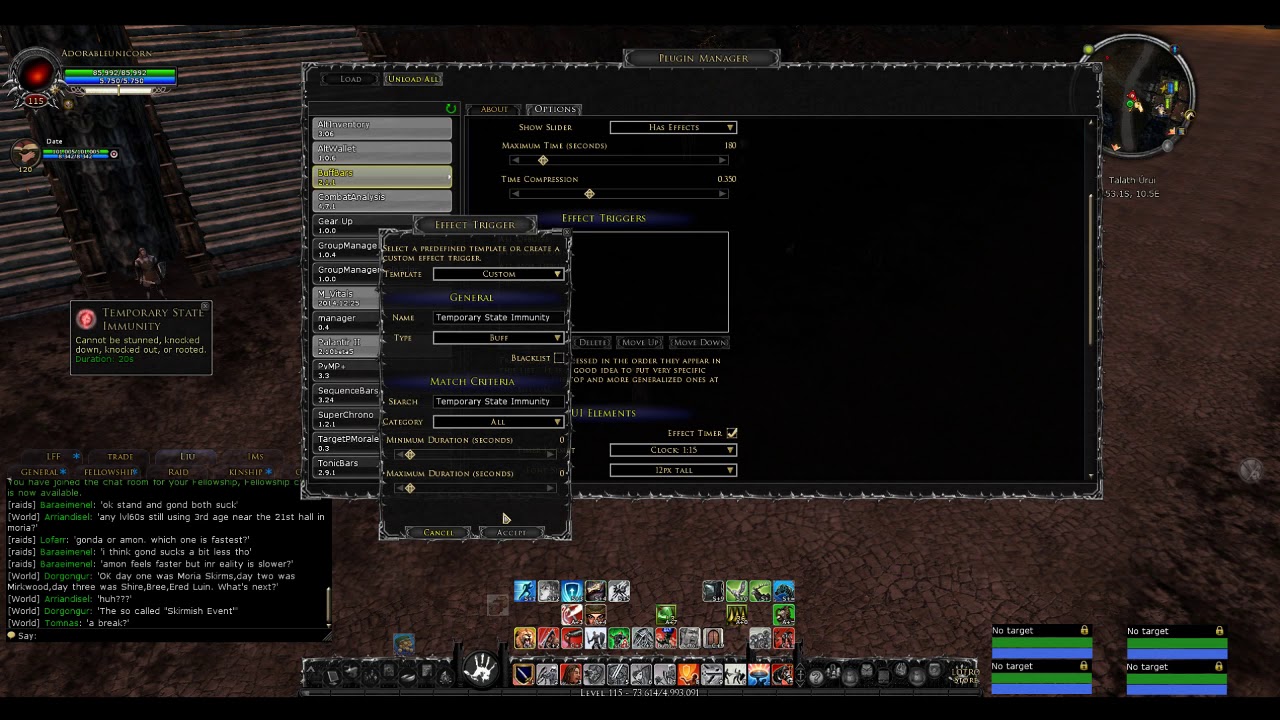 LOTRO: How to properly use Buffbars Plugin - YouTube