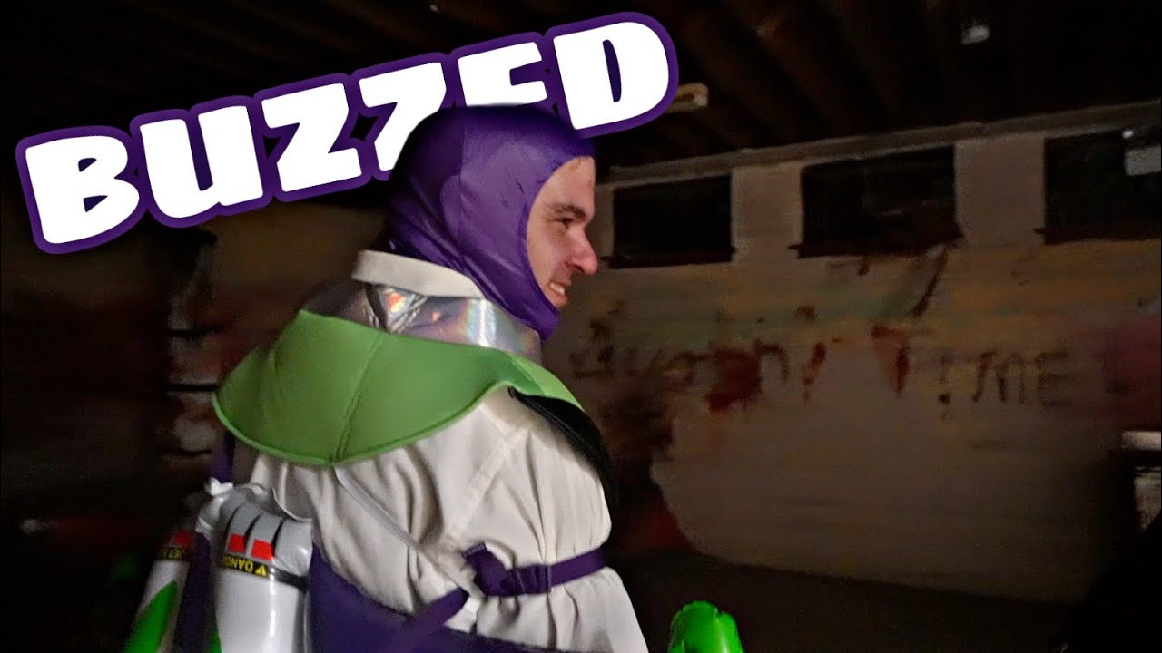 Buzz Lightyear Gets BUZZED at Haunted House! - YouTube