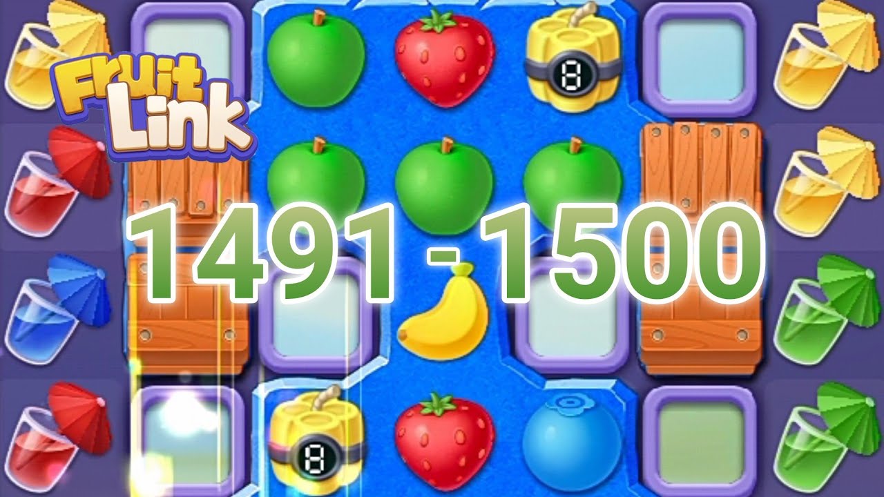 fruit link blast line game | level 1491 to 1500 | game fruit candy ...