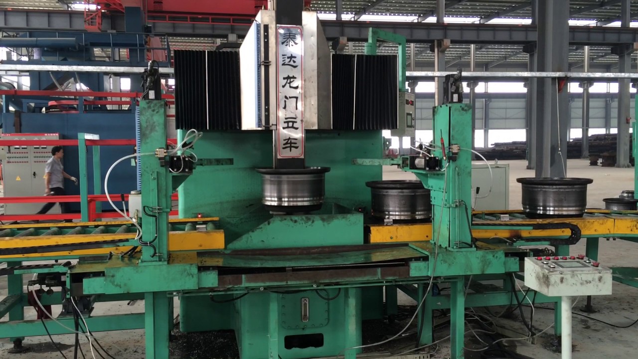 wheel rim making machine single piece wheel rim making machine - YouTube
