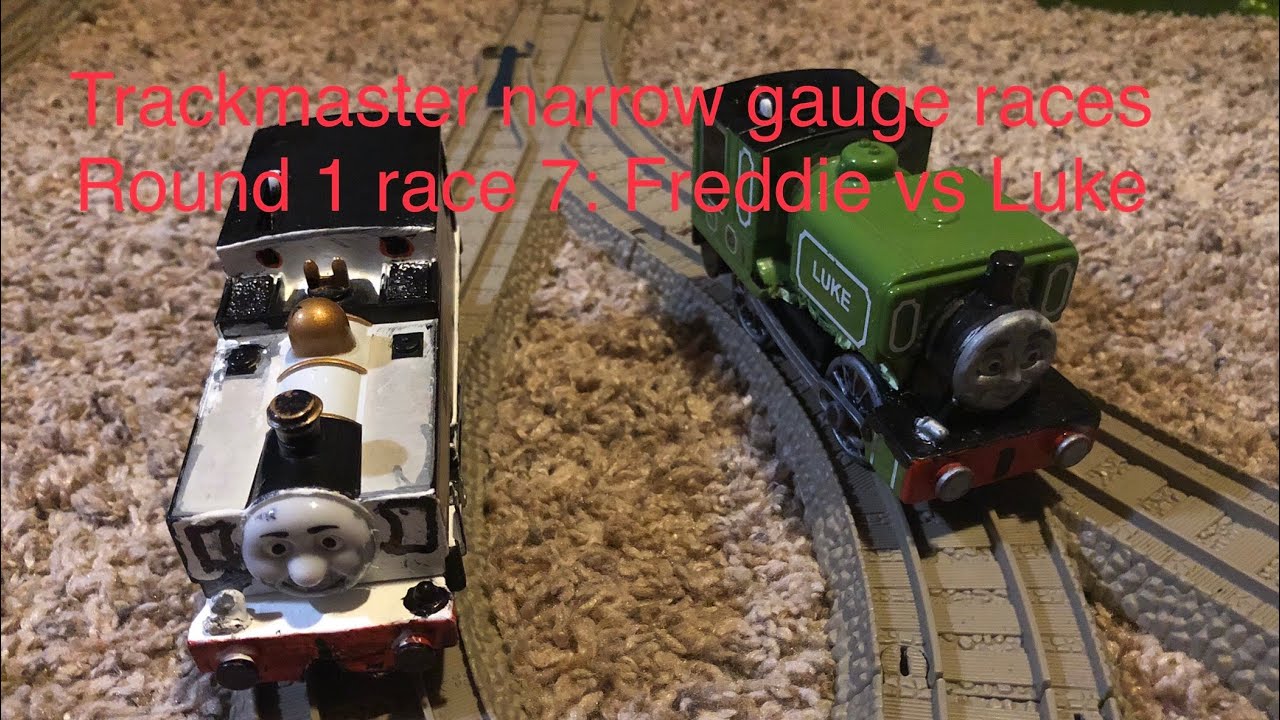 Trackmaster narrow gauge races round 1 race 7: Freddie vs Luke - YouTube