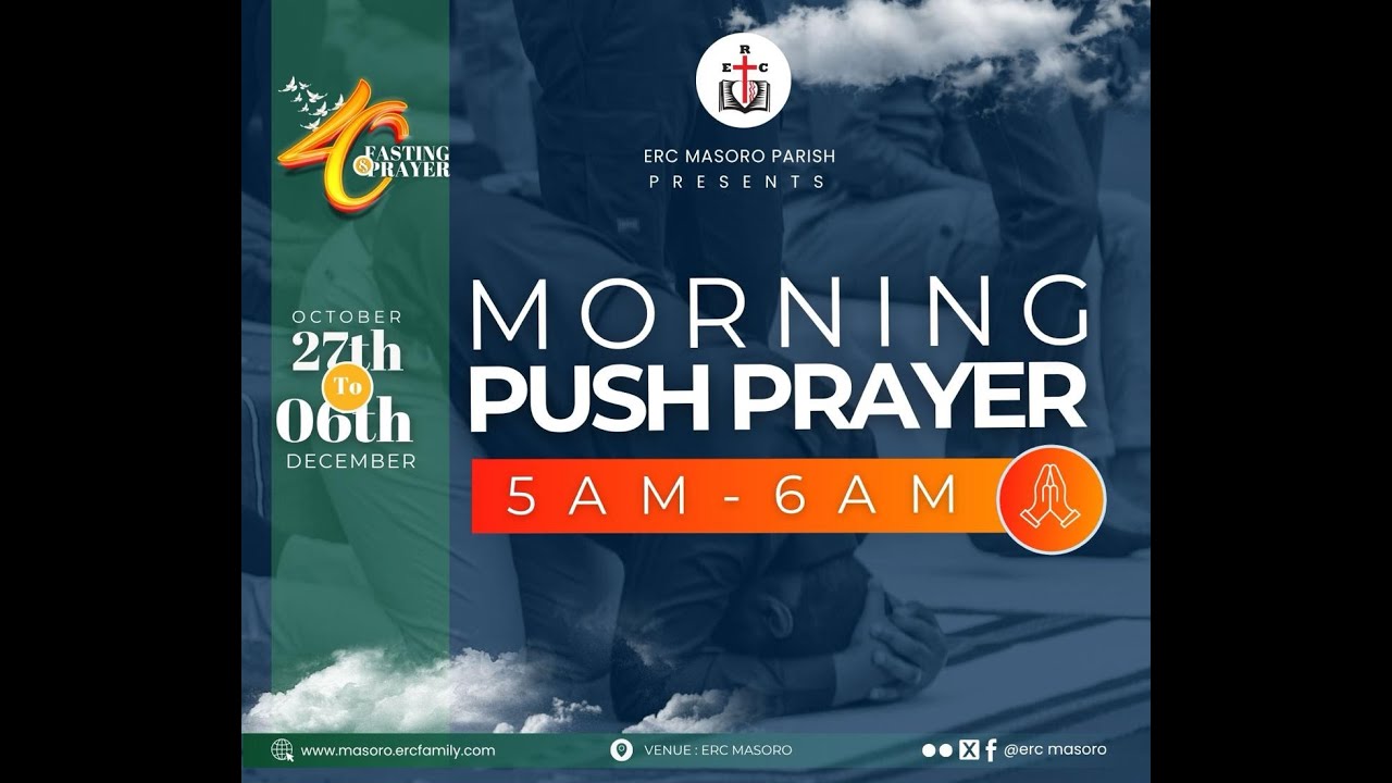 MORNING PUSH PRAYER DAY 11 OF 40 DAYS FASTING AND PRAYER - YouTube