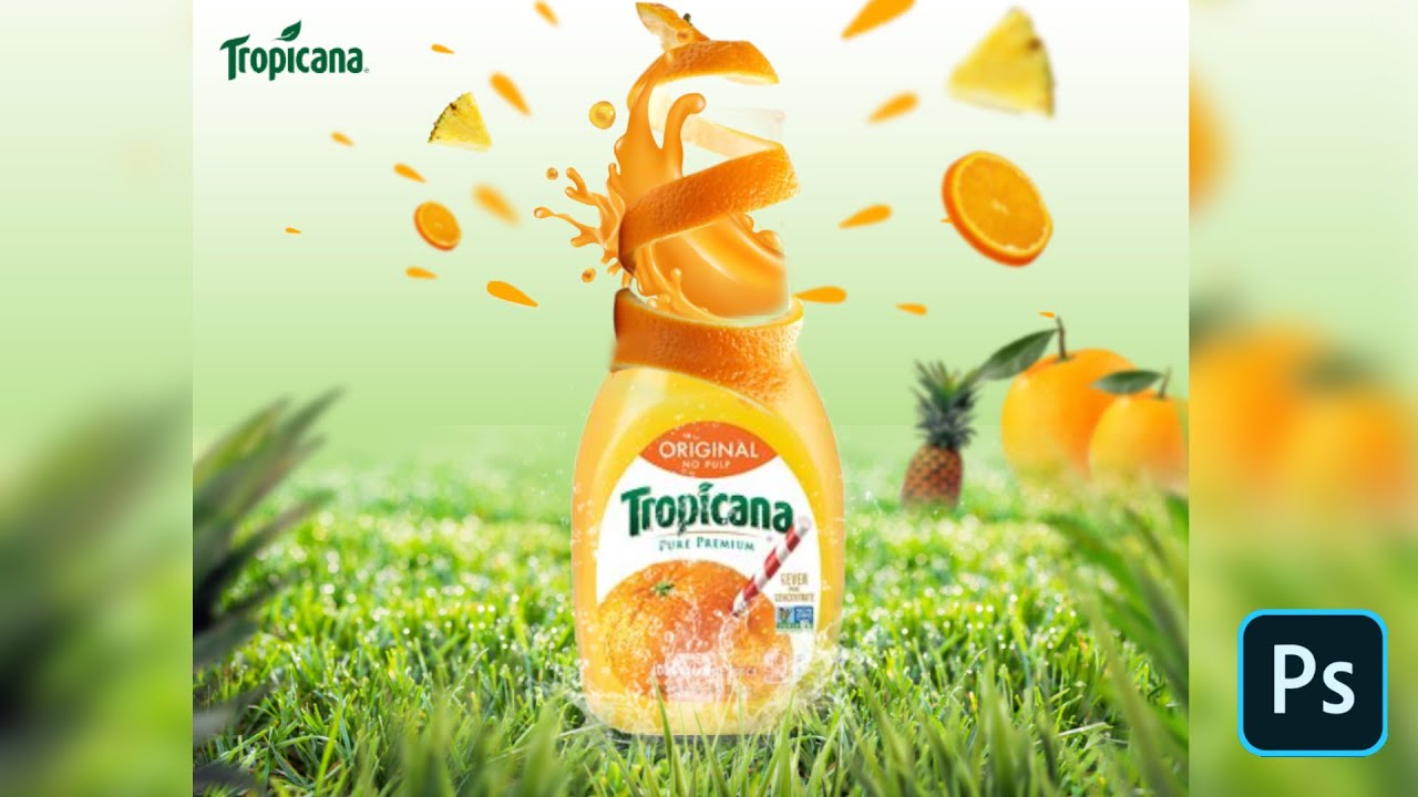 Poster Orange Splash manipulation Design on adobe photoshop CC 2020 ...