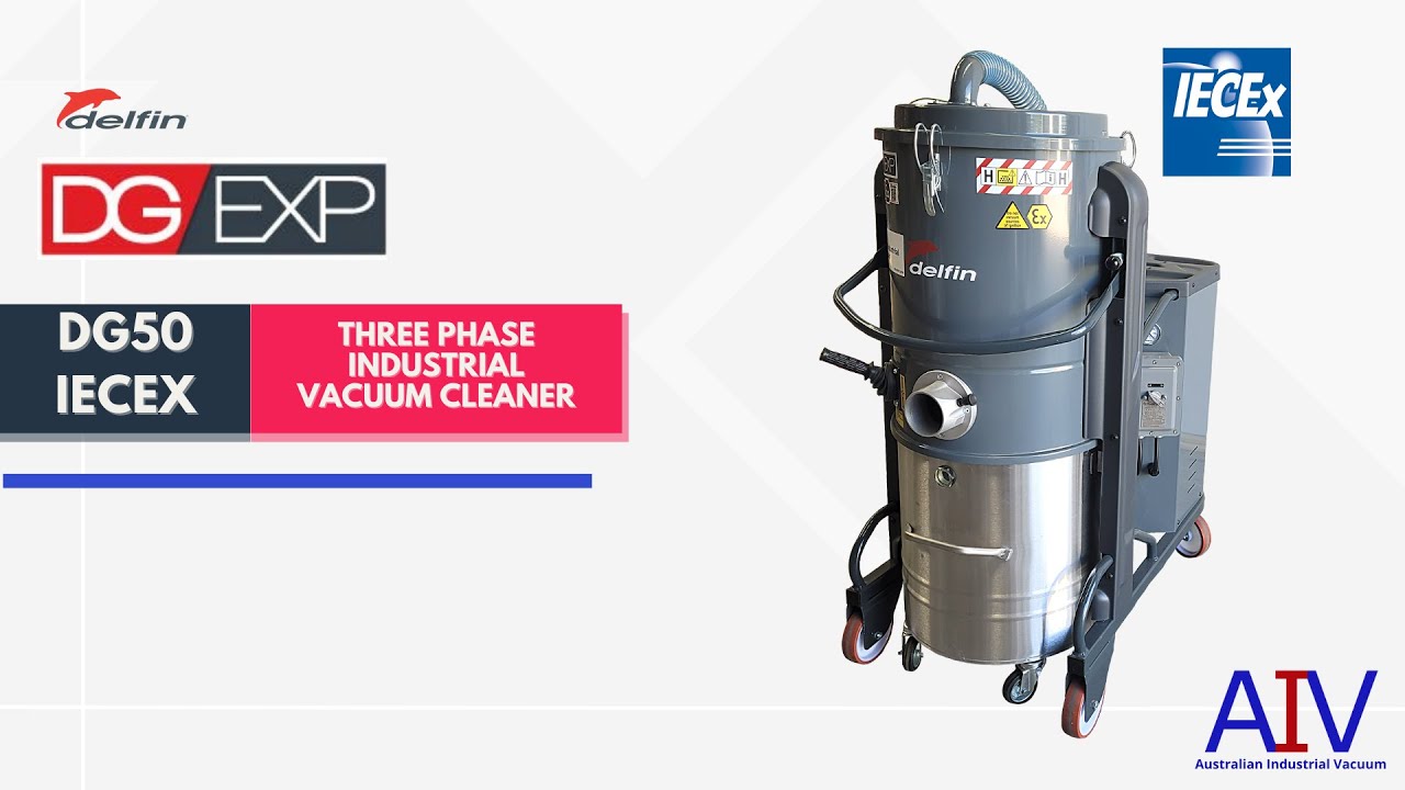 Delfin DG50 EXP IECEx - Industrial Vacuum for Combustible Dust - YouTube