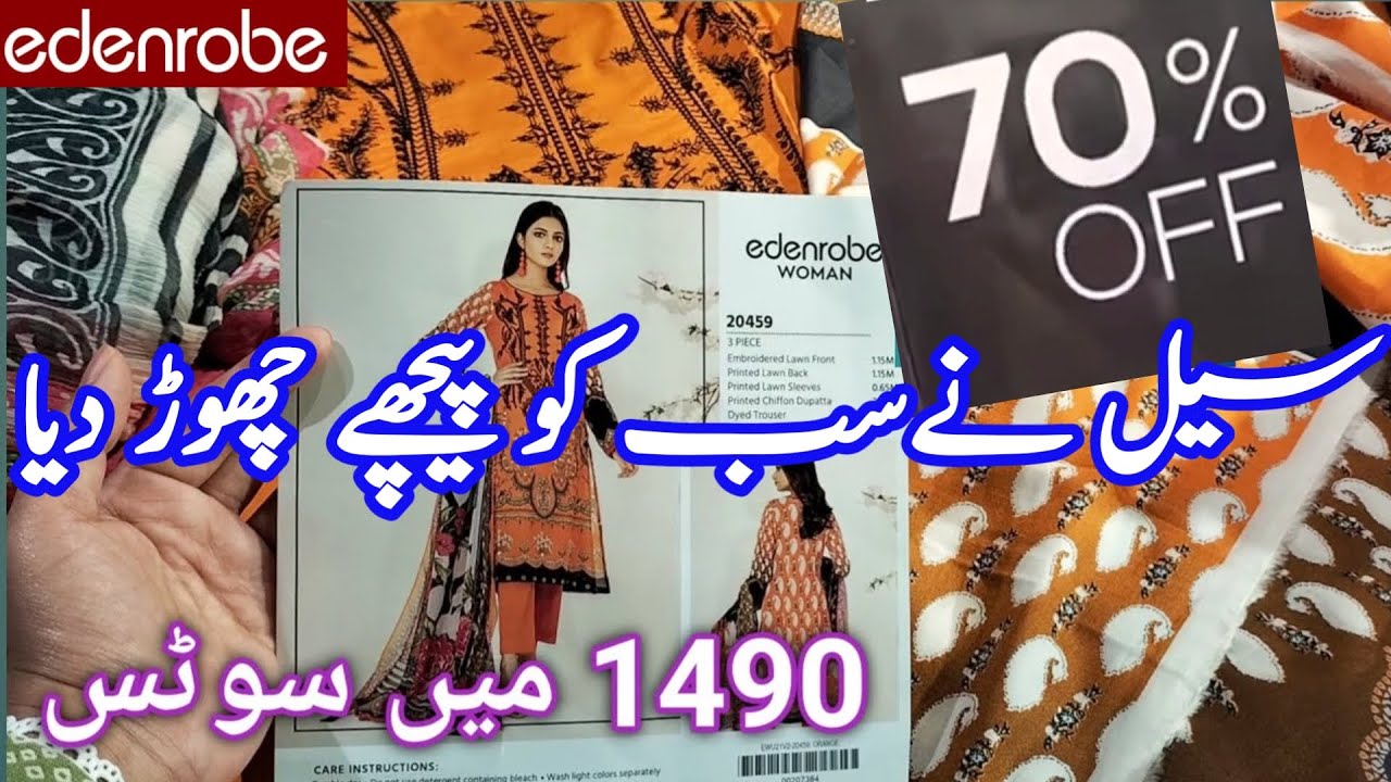 Edenrobe 70% OFF Grand Clearance Sale Today || edenrobe Sale 2024 - YouTube