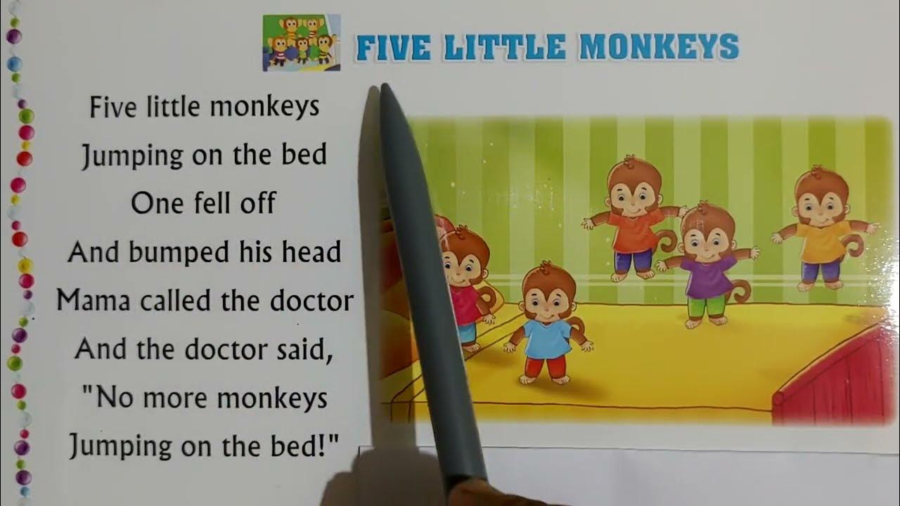 Five Little Monkeys Poem: Playful Rhymes for Kids 🐒🎶|| Monkey poem for ...