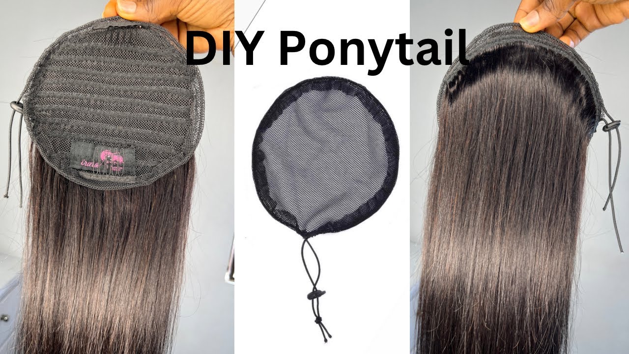 DIY Drawstring Ponytail On A Sewing Machine | FT TRINA HAIR | - YouTube