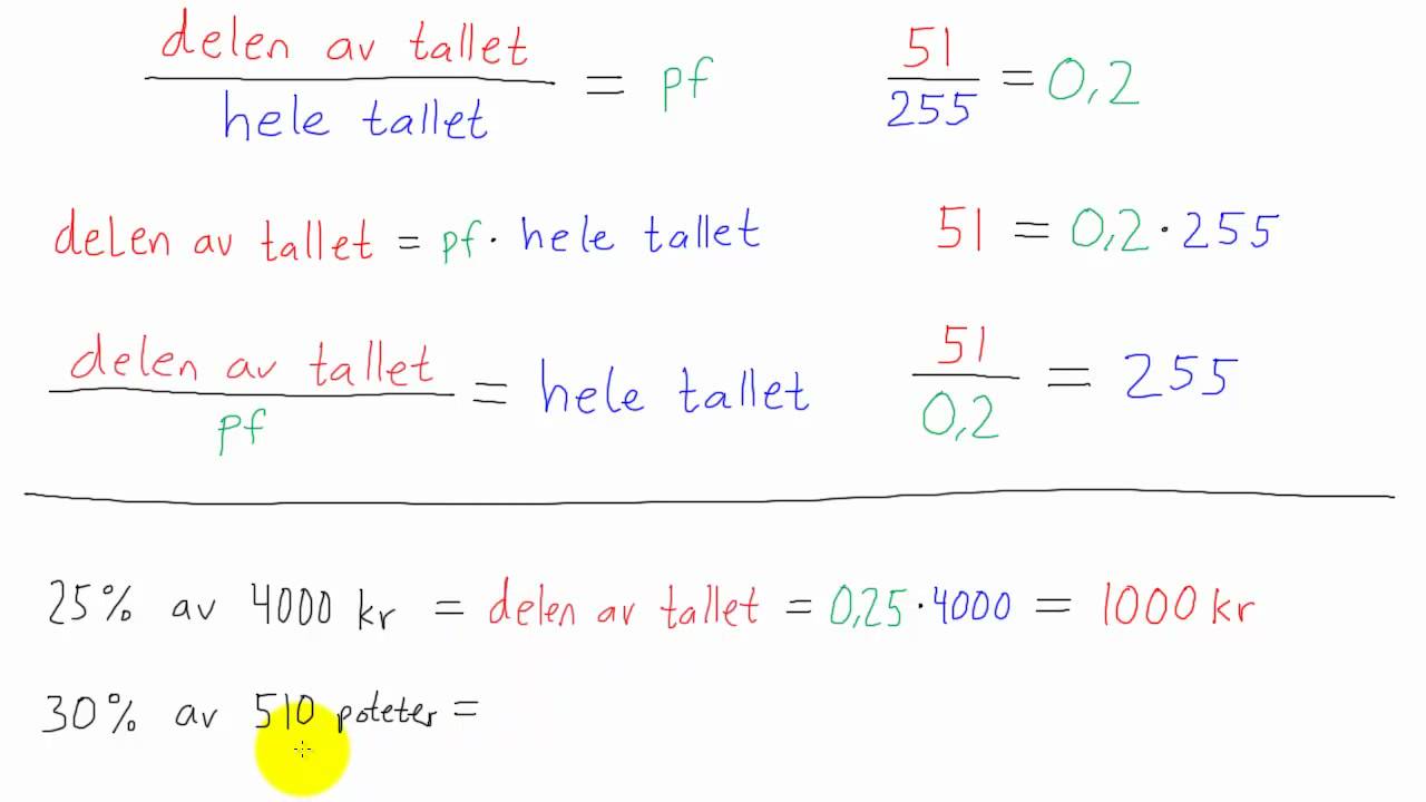 Matematikk 1P 044 Prosentregning YouTube
