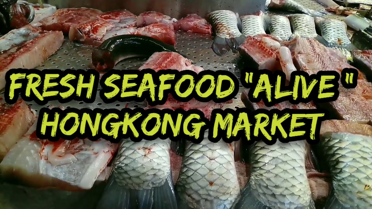 FRESH SEAFOOD 'ALIVE' HONGKONG MARKET - YouTube