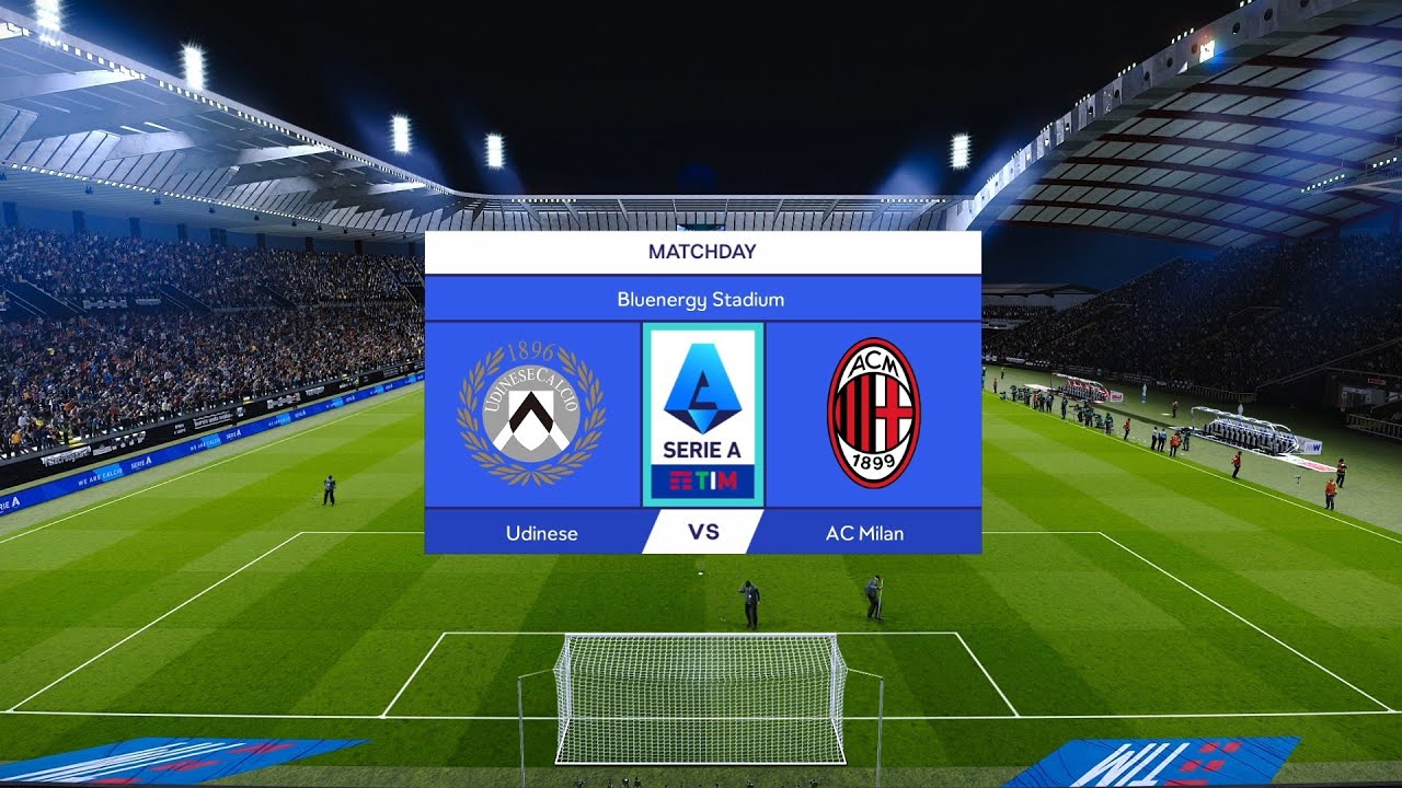 Udinese vs AC Milan | Bluenergy Stadium | 2023-24 Serie A | PES 2021 - YouTube