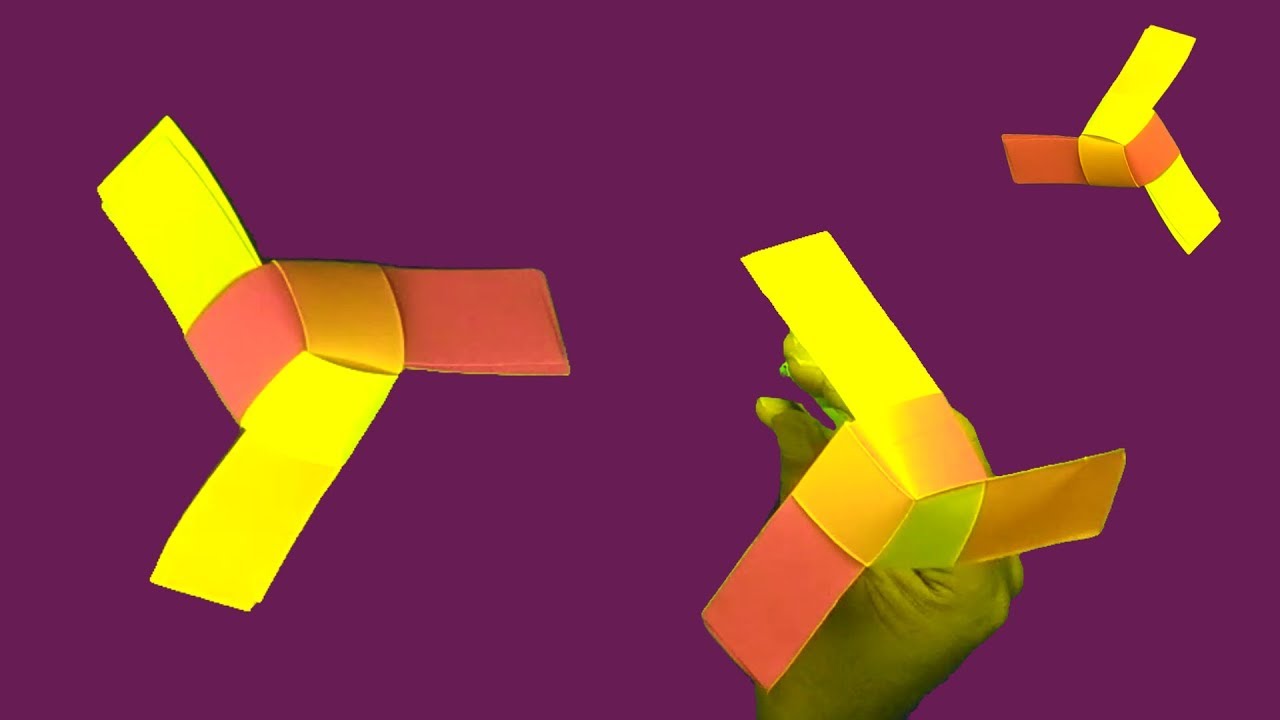 Rotating Origami Paper Fan /Spinner - DIY School Origami Tutorial by ...