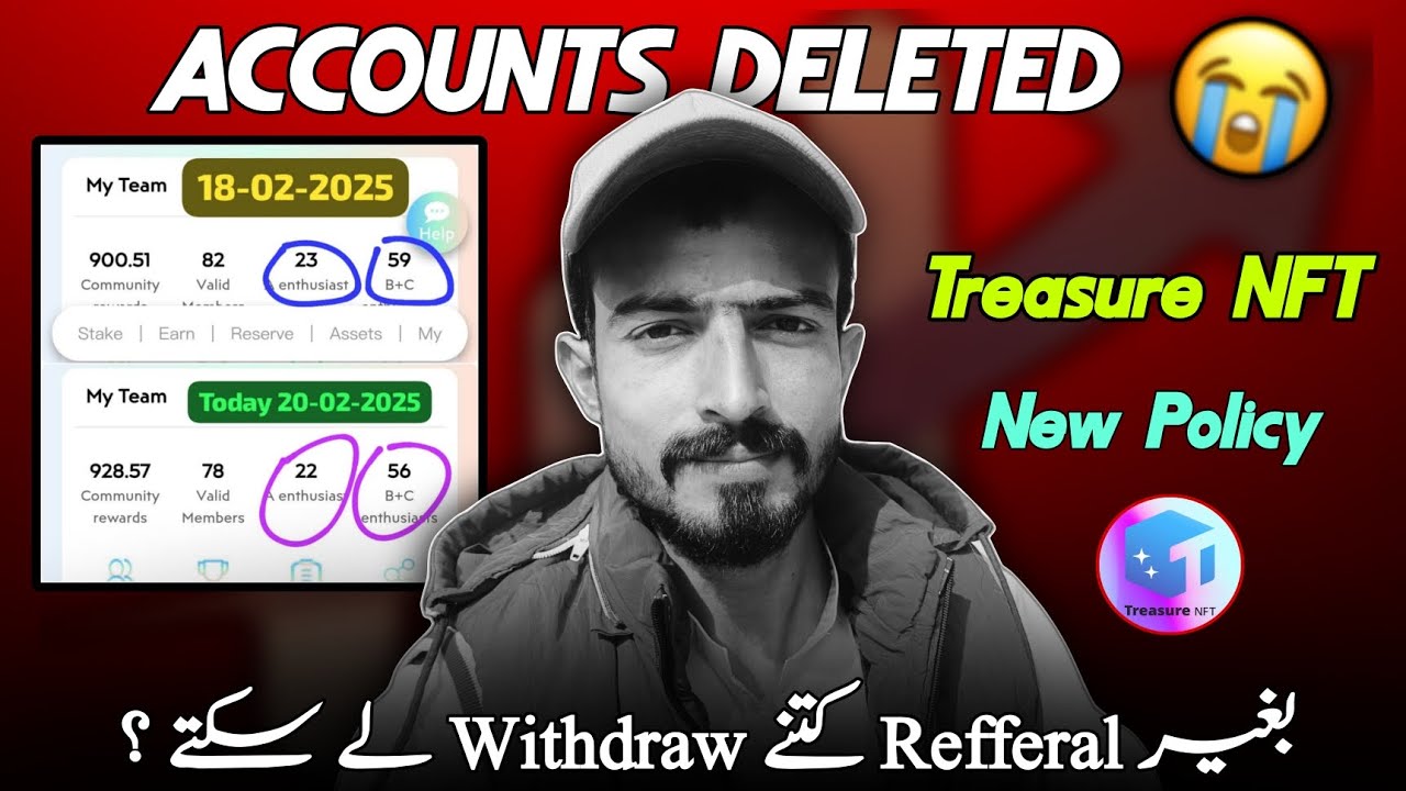 Treasure NFT New Policy of Refferal System | Accounts Deleted 😭 - YouTube