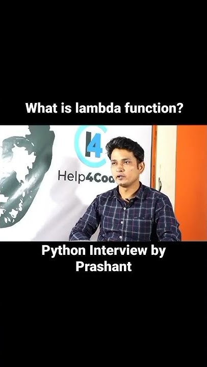 what is lambda function? by Prashant Jha sir I #python #lambda_function #mock_interview #coding ...