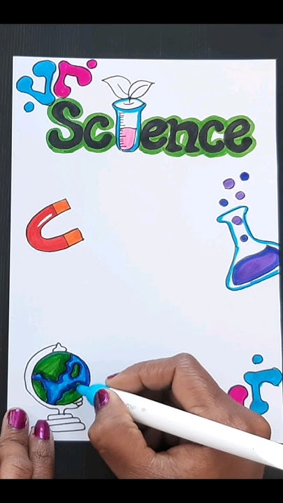 Front page design of Science project / Border design for science ...