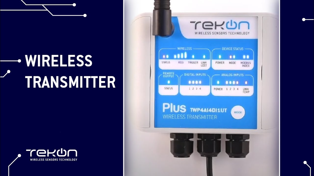 Wireless Transmitter | Tekon Electronics TWP-4AI4DI1UT - YouTube