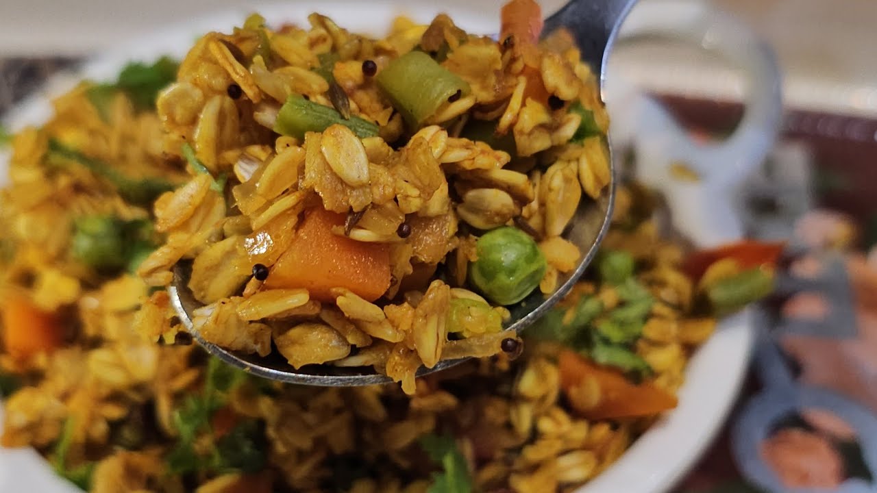 Dieting Series Episode 9 :- SUPER HEALTHY LUNCH RECIPE Oats Pulao 😋 ...