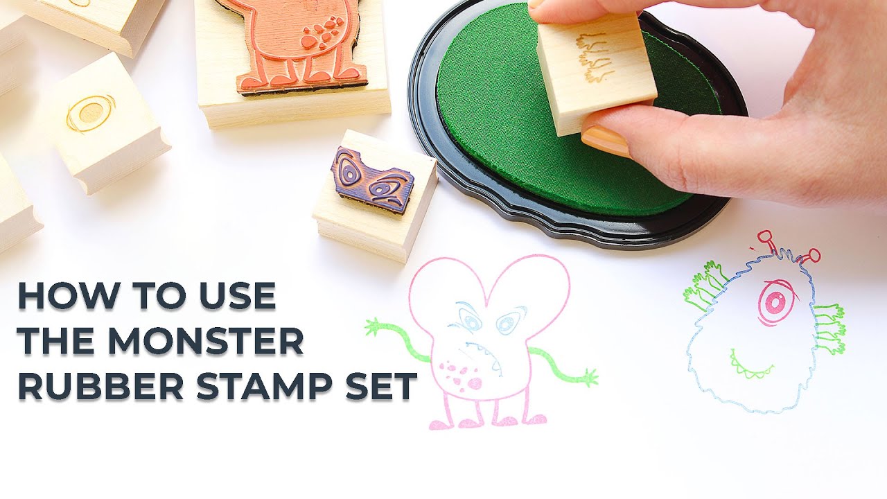 Monster Rubber Stamp Set - YouTube