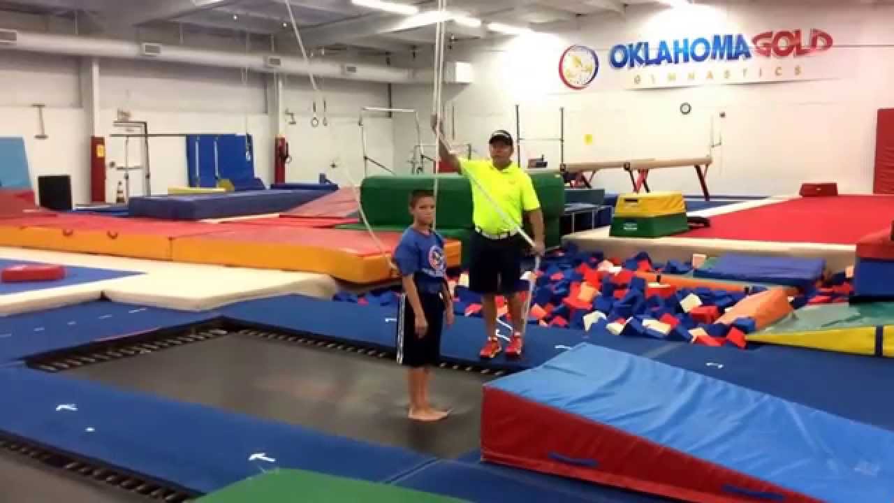 Back handspring in spotting belt - YouTube
