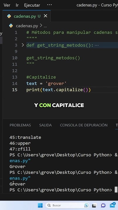 Función Capitalize en Python ¿para qué sirve? - YouTube