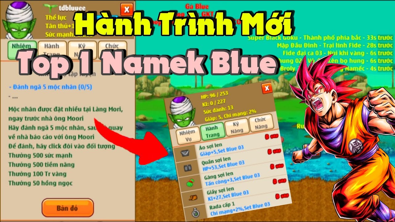 Ngọc Rồng Blue: Hành Trình Namek Sét Liên Hoàn Vip Nhất Game Nro Blue ...