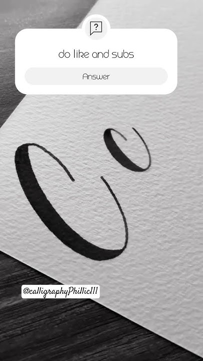 Letter "C" calligraphy - YouTube
