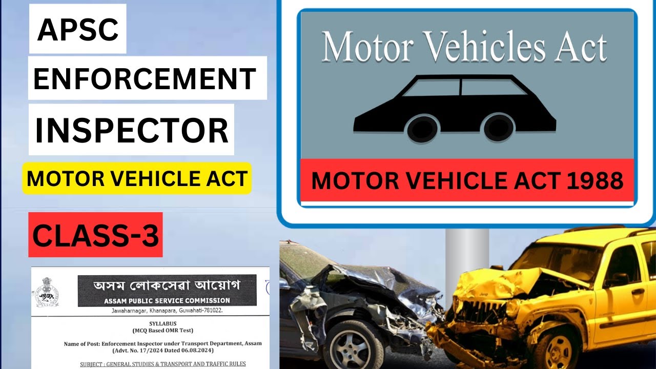 🎯 APSC Enforcement Inspector | Motor Vehicle act | KSGS ASSAM | - YouTube