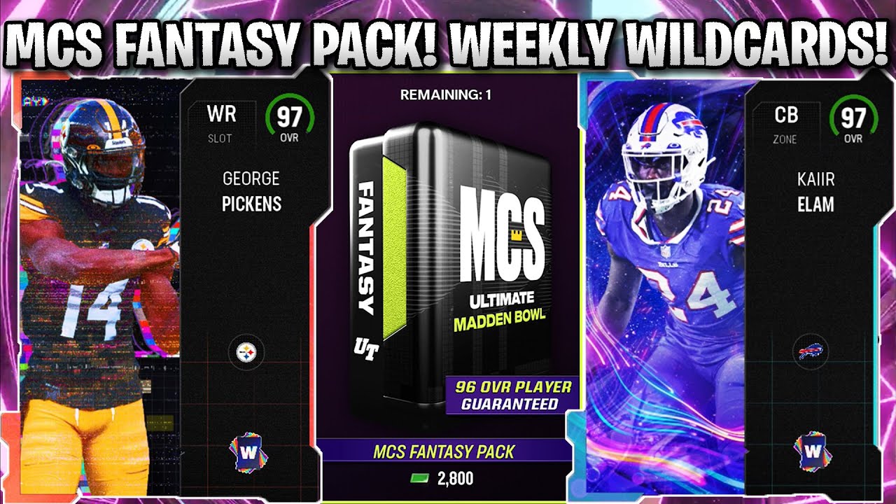 MCS FANTASY PACK! WEEKLY WILDCARDS PICKENS, ELAM, AND MORE! | MADDEN 23 ...