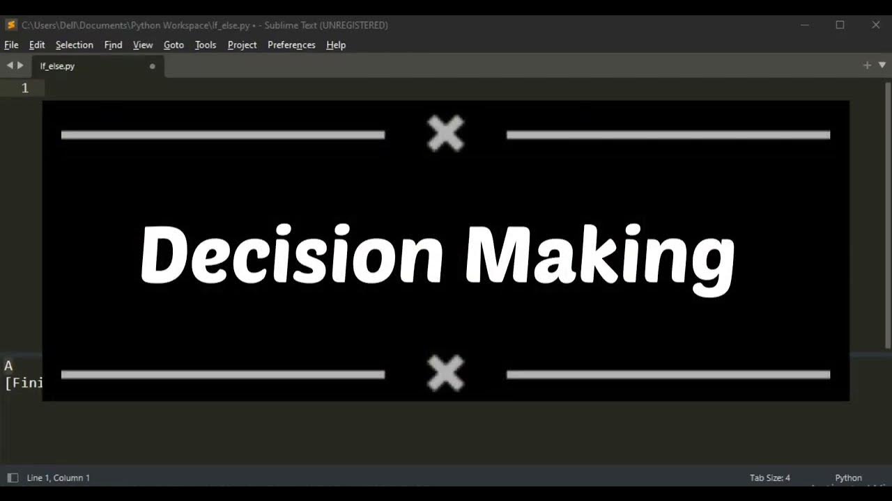 If/else Decision Making In Python - YouTube