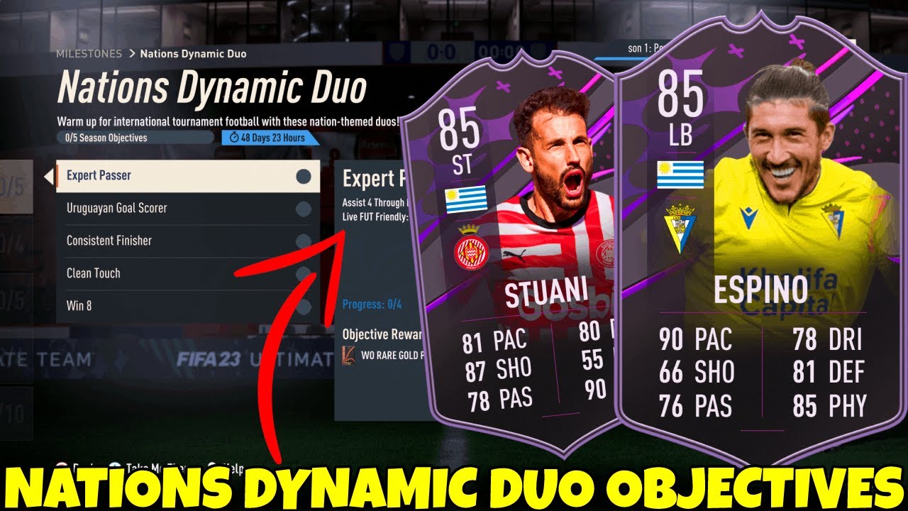 HOW TO COMPLETE NATIONS DYNAMIC DUO OBJECTIVES FAST! - 85 Rated Stuani ...