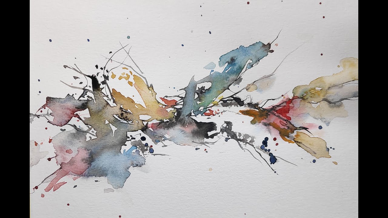 Express yourself and create an abstract WATERCOLOR painting! - YouTube