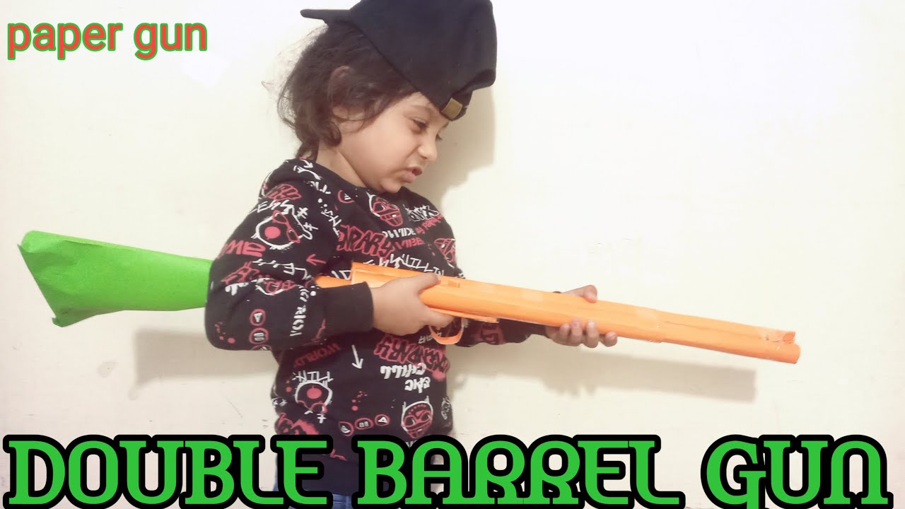 HOW TO MAKE A PAPER GUN | DOUBLE BARREL GUN |HOW TO MAKE PUBG GUN ...