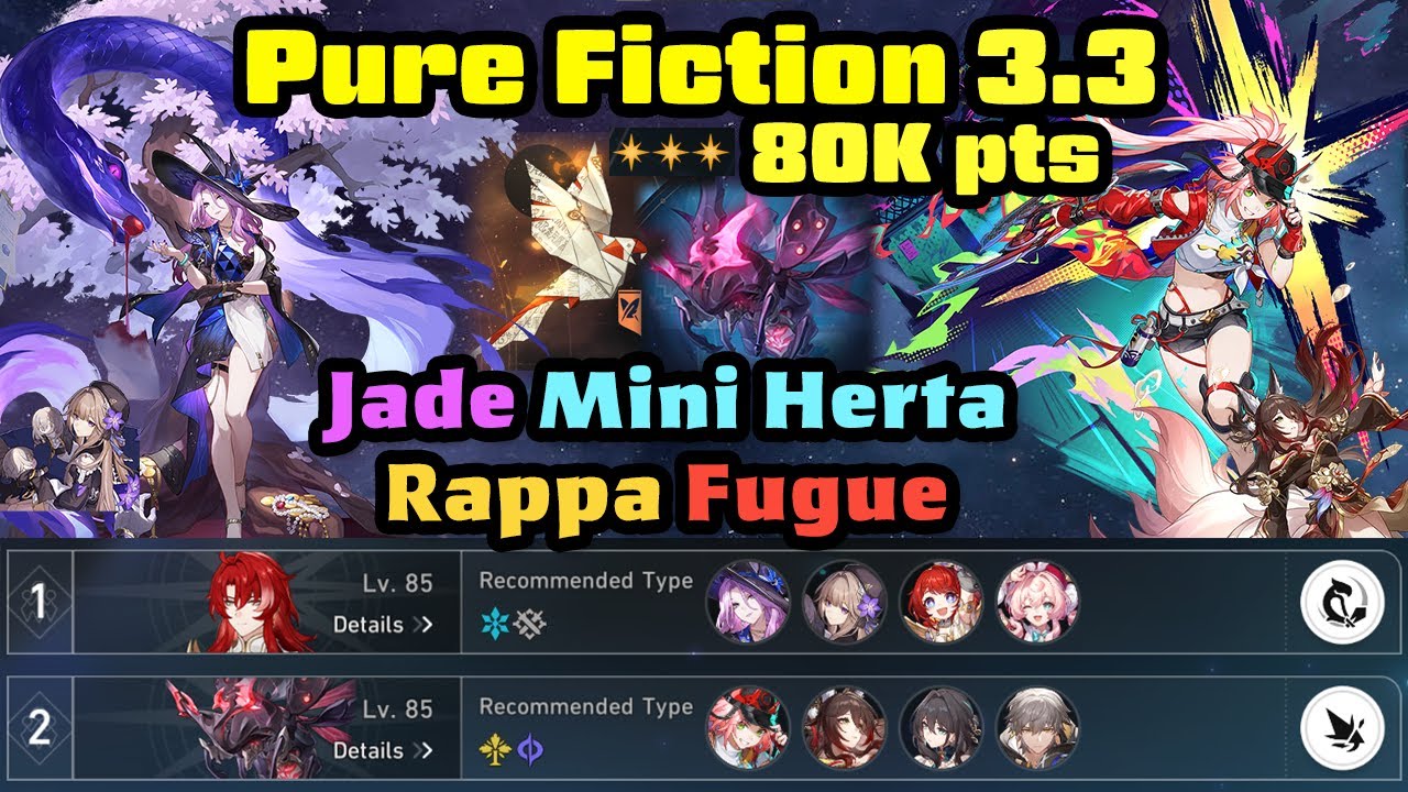 Jade Mini Herta & Rappa Fugue | Pure Fiction 3.3 Stage 4 Max 80K points ...