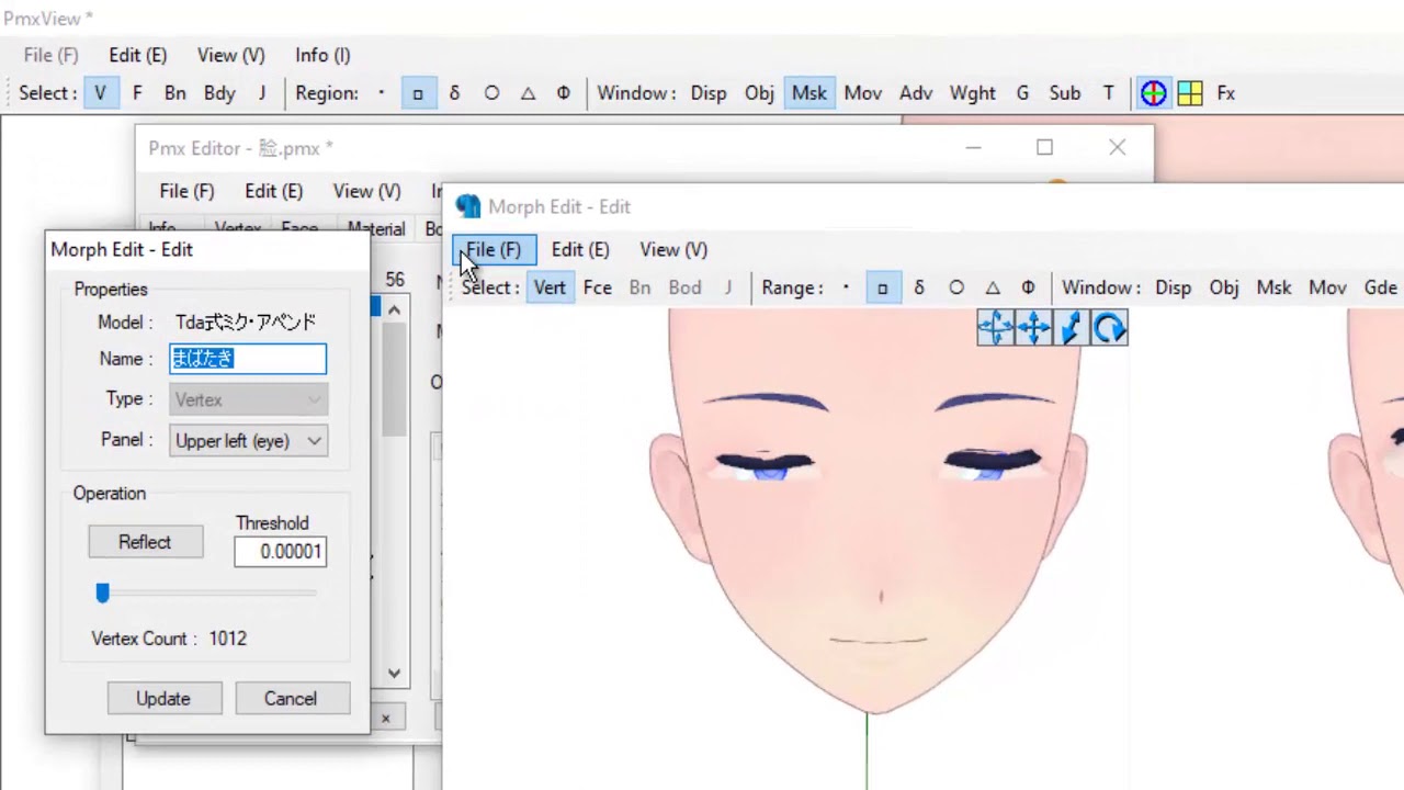 Como arreglar los morphs/faciales al editar una cara/cabeza en PMX - YouTube