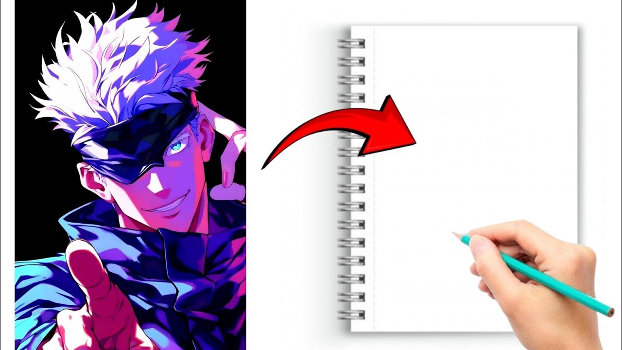 How To Draw Gojo Satoru Step By Step Tutorial! - YouTube